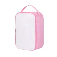 China Personalized Sublimation Printable Polyester Shoe Bag With Zipper Fashionable Daily Travel Gym Gifts Custom Shoe Storage Bag for sale
