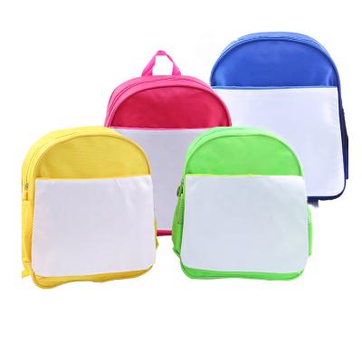 China Colored Sublimation Backpack Blanks Schoolbag For Kids With Detachable Printing Part Custom Sublimation Book Bags for sale