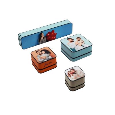 China Diy Sublimation Leather Jewelry Box With Printable PET Sheet Personalised Photo Gifts for sale