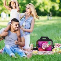China Outdoor Camping Picnic Ice Bag Blanks Large Capacity Portable Sublimation Lunch Bag Custom Polyester Ice Bucket Bag Car Ice Bag for sale