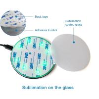 China Custom Logo Portable 15W Sublimation Magnetic Wireless Phone Charger With Printable Glass Insert for sale