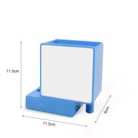 China Blank Plastic Sublimation Pen Holder Custom Office Desk Pencil Container Brush Pot for sale