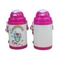 China Diy Custom Blank Sublimation Flip Top Water Bottle For Kids Straw Drink Children Bottle for sale