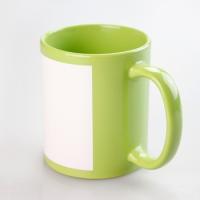 China 11oz Sublimation Ceramic Coffee Mug With White Patch Bulk Sublimation Mugs for sale