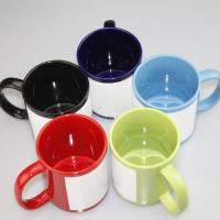 China 11oz Sublimation Ceramic Coffee Mug With White Patch Bulk Sublimation Mugs for sale