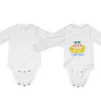 China Polyester Cotton Like Sublimation Blanks Long Sleeve Baby Onesie Clothes Custom Sublimation Baby Rompers for sale