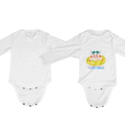 China Polyester Cotton Like Sublimation Blanks Long Sleeve Baby Onesie Clothes Custom Sublimation Baby Rompers for sale