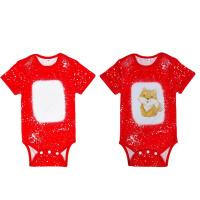 China Multicolored Tie Dye Polyester Short Sleeve Baby Onesie Blanks For Sublimation Heat Transfer Printing for sale