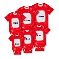China Multicolored Tie Dye Polyester Short Sleeve Baby Onesie Blanks For Sublimation Heat Transfer Printing for sale