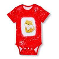 China Multicolored Tie Dye Polyester Short Sleeve Baby Onesie Blanks For Sublimation Heat Transfer Printing for sale