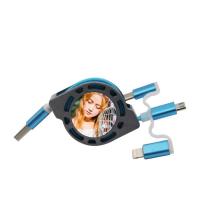 China Double Sided 3 In 1 Sublimation USB Data Cable Custom Flash Drive for sale