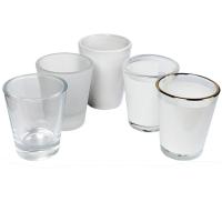 China Customizable Sublimation Shot Glass Blanks 1.5oz 3oz For Sublimation Printing for sale