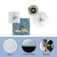 China 20cm 30cm Sublimation Glass Clock Coated Clock Photo Frame Blanks for sale