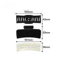China Blank Plastic Sublimation Hair Clips Double-Sided personalized Hair Claw Clip With Aluminum Sheet for sale