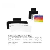 China Blank Plastic Sublimation Hair Clips Double-Sided personalized Hair Claw Clip With Aluminum Sheet for sale