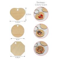 China Personalized Sublimation Wood Keychain Blank Wooden Keyring Plywood Keychain for sale