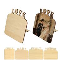 China 7*6 Inch DIY Printable Sublimation Wood Picture Frame For Baby And Friends Custom Wood Love Photo Frame for sale