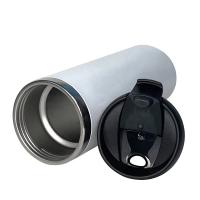 China 15oz 450ml White Sublimation Sport Water Bottle Blanks Straight Double Wall Vacuum Stainless Steel Sublimation Tumbler for sale