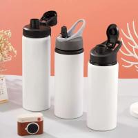 China Sports Travel Sublimation Aluminum Water Bottles 20 oz Blank Sublimation Tumblers With Lid And Straw for sale