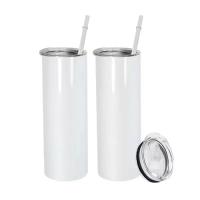 China 20 Oz Straight Skinny Blank Sublimation Tumblers Double Walled Insulated Sublimation Water Bottle for sale