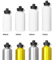 China 400ml 500ml 600ml 750ml Sublimation Blank Aluminum Sports Water Bottle Custom Logo Sublimation Drink Bottle for sale
