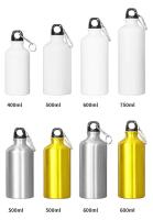 China 400ml 500ml 600ml 750ml Sublimation Blank Aluminum Sports Water Bottle Custom Logo Sublimation Drink Bottle for sale