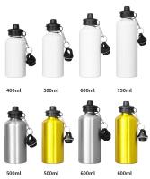 China 400ml 500ml 600ml 750ml Sublimation Blank Aluminum Sports Water Bottle Custom Logo Sublimation Drink Bottle for sale
