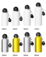 China 400ml 500ml 600ml 750ml Sublimation Blank Aluminum Sports Water Bottle Custom Logo Sublimation Drink Bottle for sale
