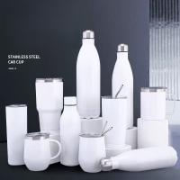 China 350ml 500ml 750ml 1000ml Sublimation Water Bottle Blanks Sports Cola Bottle Double Walled Vacuum Insulated Sublimation Bottle for sale