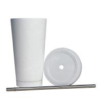 China 500ml And 750ml Sublimation Double Wall Coffee Mug Stainless Steel Sublimation Tumblers With Lid And Straw Sublimation Blanks Tumbler for sale