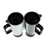 China Blank Stainless Steel Sublimation Car Cup Vacuum Insulated Travel Sublimation Car Mug With Handle And Lid for sale