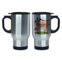 China Blank Stainless Steel Sublimation Car Cup Vacuum Insulated Travel Sublimation Car Mug With Handle And Lid for sale