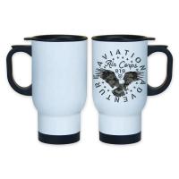 China Blank Stainless Steel Sublimation Car Cup Vacuum Insulated Travel Sublimation Car Mug With Handle And Lid for sale