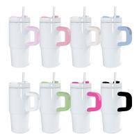 China Stainless Steel Insulated 14oz Sublimation Handle Car Cup Portable Sublimation Travel Mug With Straw for sale