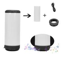 China Stainless Steel Sublimation Speaker Tumbler Blank With Double Lids Custom 16 Oz Skinny Sublimation Tumbler for sale