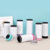 China Stainless Steel Sublimation Speaker Tumbler Blank With Double Lids Custom 16 Oz Skinny Sublimation Tumbler for sale