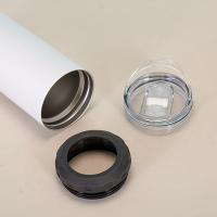 China Stainless Steel Sublimation Speaker Tumbler Blank With Double Lids Custom 16 Oz Skinny Sublimation Tumbler for sale