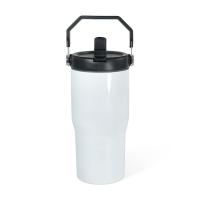 China 20 Oz Sublimation Tumbler With Flip Straw Handle Lid Custom Sublimation Sport Travel Bottle Car Cup for sale