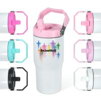 China 20 Oz Sublimation Tumbler With Flip Straw Handle Lid Custom Sublimation Sport Travel Bottle Car Cup for sale