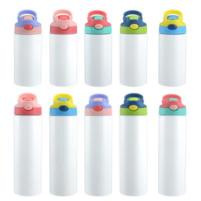 China 12oz 20oz Stainless Steel Kids Water Bottle Custom Logo Sublimation Blank Sippy Tumbler For Children for sale
