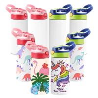 China 12oz 20oz Stainless Steel Kids Water Bottle Custom Logo Sublimation Blank Sippy Tumbler For Children for sale