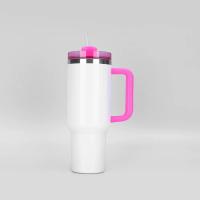 China Stainless Steel Blank 40oz Sublimation Tumbler With Handle Custom Tumblers With Logo for sale