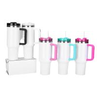 China Stainless Steel Blank 40oz Sublimation Tumbler With Handle Custom Tumblers With Logo for sale