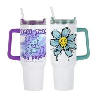 China Stainless Steel Blank 40oz Sublimation Tumbler With Handle Custom Tumblers With Logo for sale