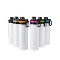 China 28oz 850ml Sublimation Straight Insulated Vacuum Flask Outdoor Portable Handheld Lid Sports Water Bottle Wide Mouth For Hiking And Cycling for sale