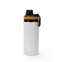 China Custom Logo 600ML Aluminum Sublimation Water Bottles With Handle Lid Sublimation Blanks Sport Water Bottle for sale