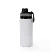 China Custom Logo 600ML Aluminum Sublimation Water Bottles With Handle Lid Sublimation Blanks Sport Water Bottle for sale