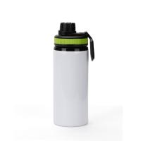 China Custom Logo 600ML Aluminum Sublimation Water Bottles With Handle Lid Sublimation Blanks Sport Water Bottle for sale