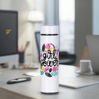 China Sublimation Blank Vacuum Smart Reminder Thermos Flask Led Digital Temperature Display Stainless Steel Water Bottle for sale