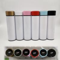 China Sublimation Blank Vacuum Smart Reminder Thermos Flask Led Digital Temperature Display Stainless Steel Water Bottle for sale